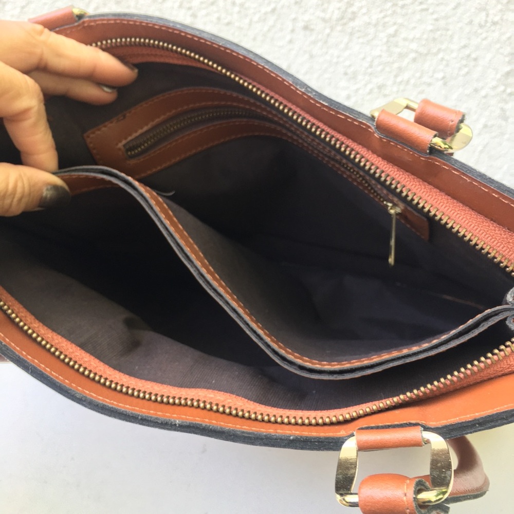 Vintage Eighties Brown Leather Shoulder Bag - Gem